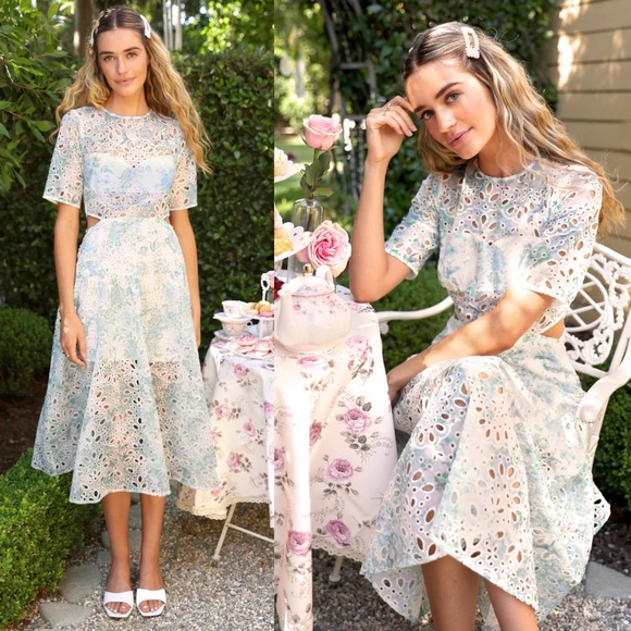 Adelyn Rae | Dresses | Nwt Adelyn Rae Annalise Eyelet Floral Cutout ...